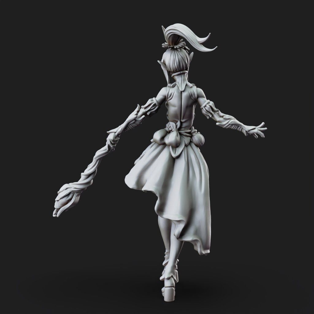 Spring Eladrin Fey 3D Printed Tabletop RPG Mini - Etsy