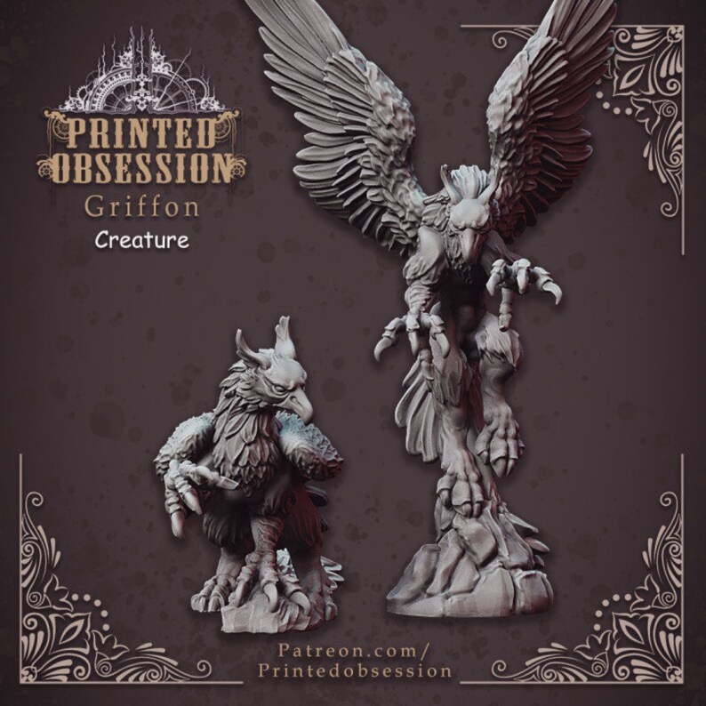 Griffon 3D Printed Tabletop RPG Mini UNPAINTED - Etsy