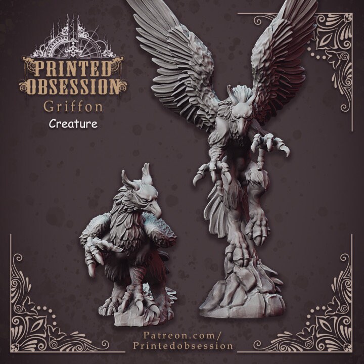 Griffon 3D Printed Tabletop RPG Mini | Etsy