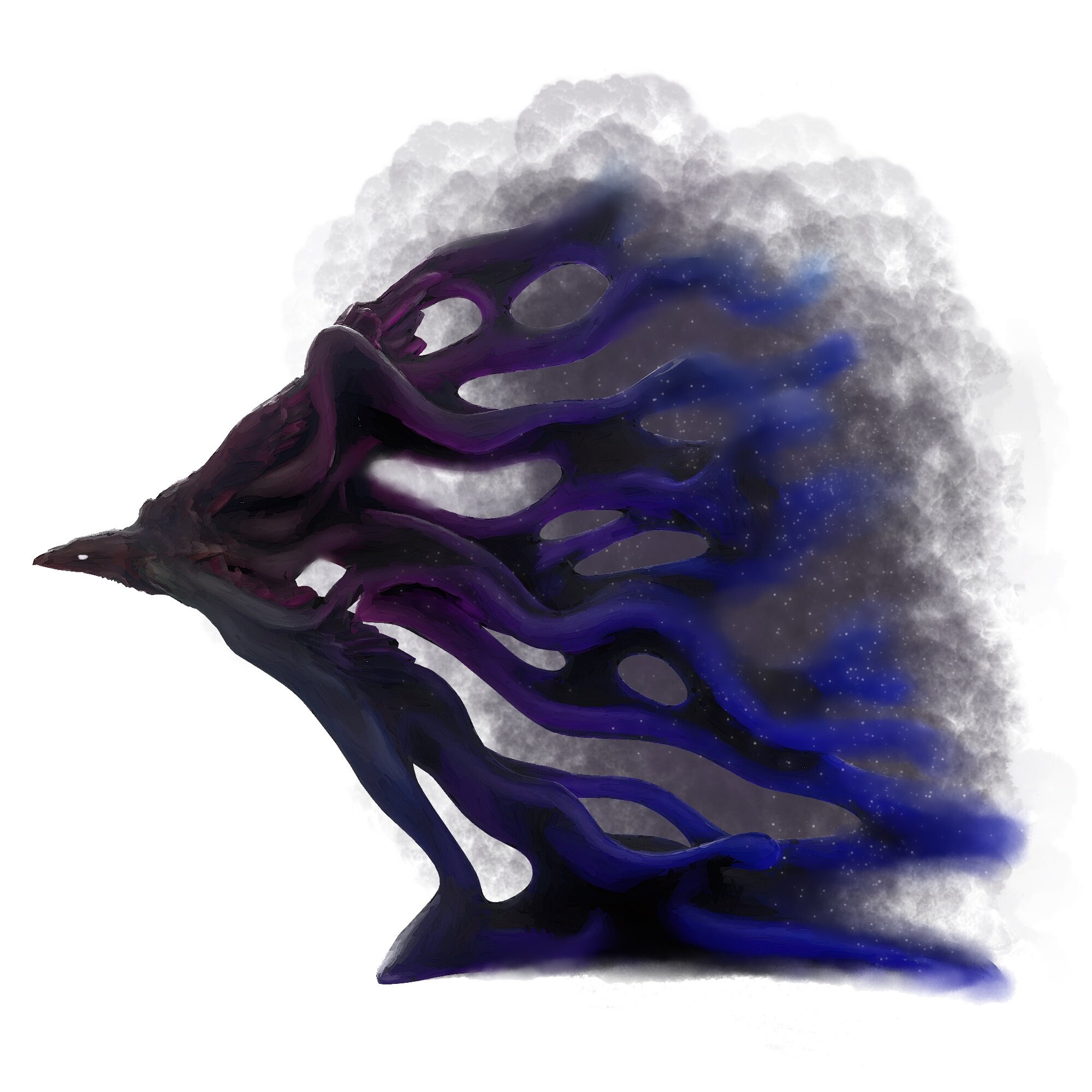 Shadow Raven Elemental Familiar 3D Printed Tabletop RPG Mini - Etsy