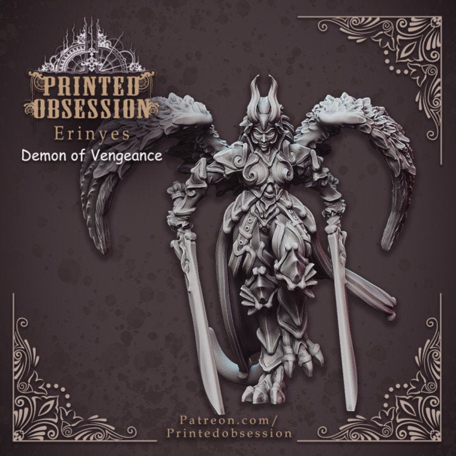 Erinyes 3D Printed Tabletop RPG Mini - Etsy