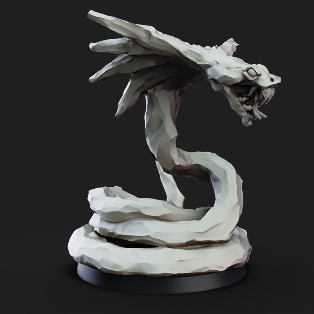 Frost Cobra Elemental Familiar 3D Printed Tabletop RPG Mini UNPAINTED ...