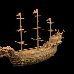 Saucy Wyrm Monster Hunter Ship 3D Printed Tabletop RPG Scenery ...