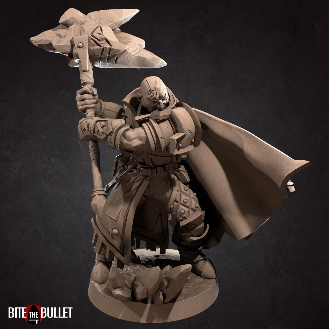 Earth Genasi Cleric 3D Printed Tabletop RPG Minis - Etsy