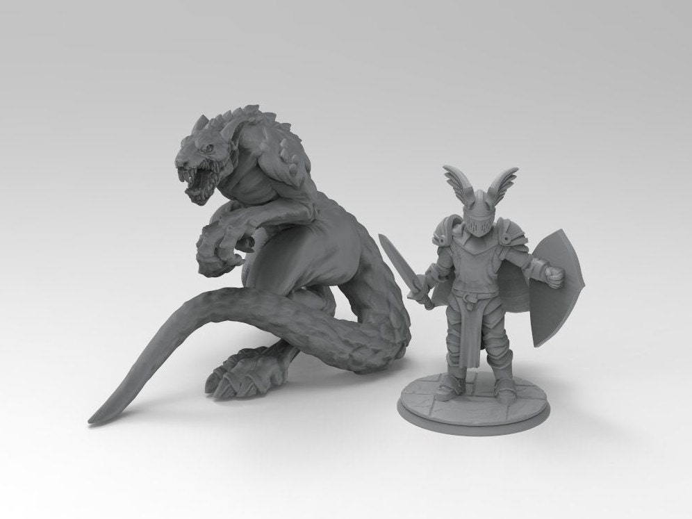 Mega Rat 3D Printed Tabletop RPG Mini | Etsy