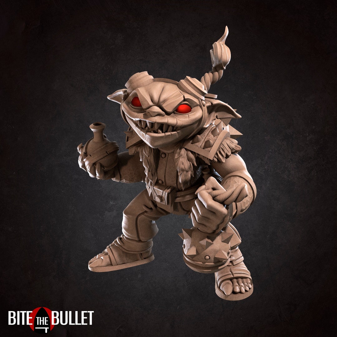 Goblin Artificer Bombmaker 3D Printed Tabletop RPG Mini UNPAINTED - Etsy