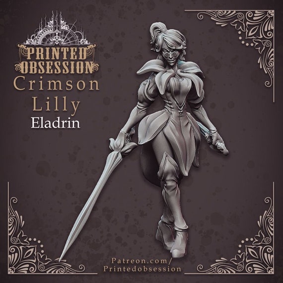 Eladrin Fey 3D Printed Tabletop RPG Mini - Etsy