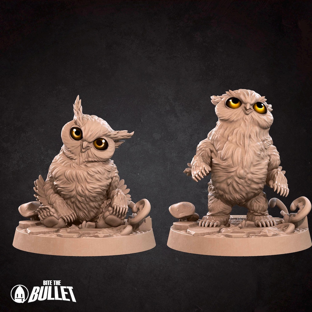 Owlbear Cubs 3D Printed Tabletop RPG Mini UNPAINTED - Etsy