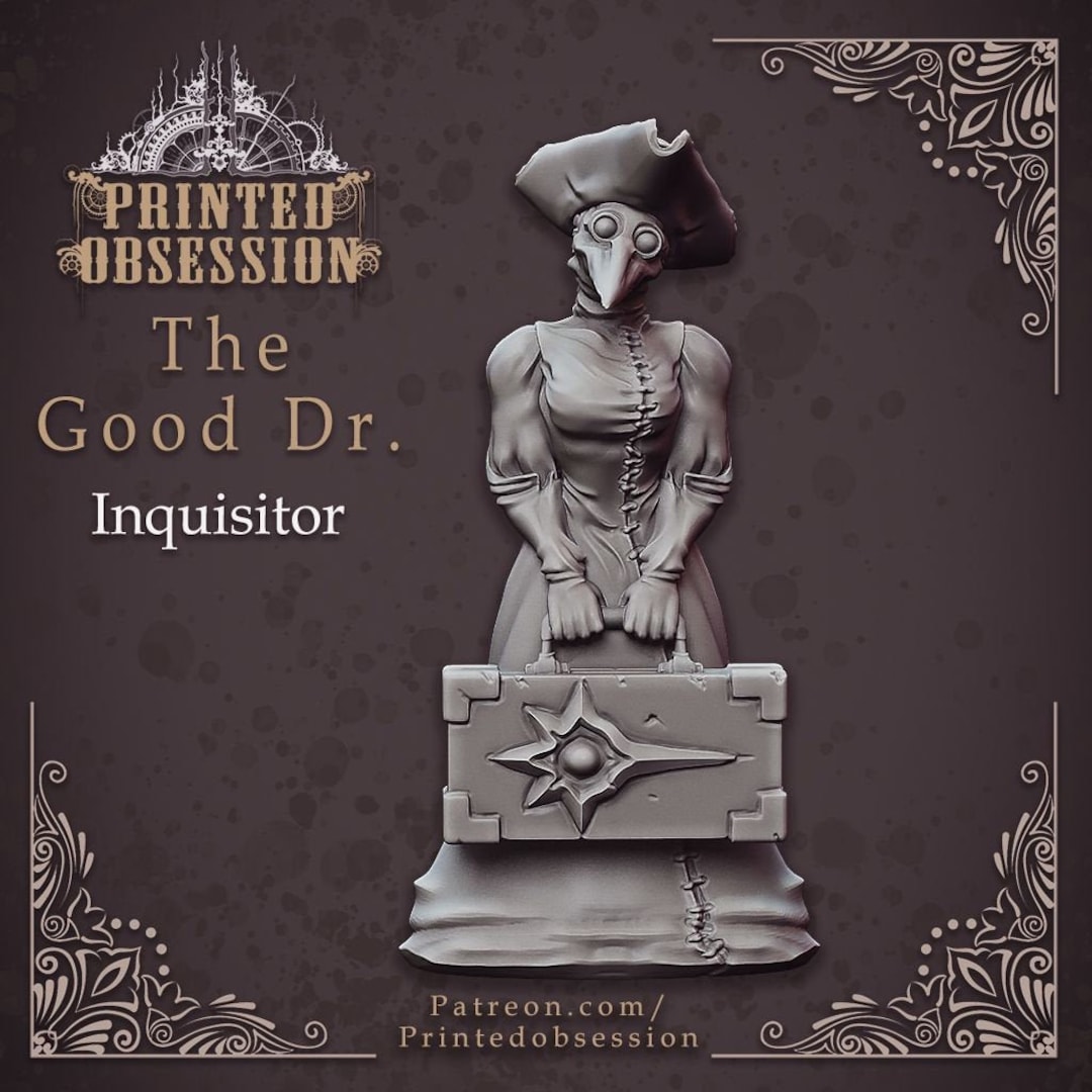 Plague Doctor 3D Printed Tabletop RPG Mini UNPAINTED - Etsy