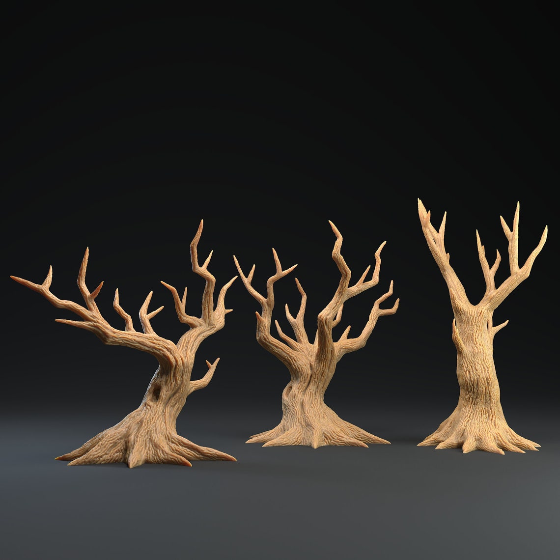 Haunted Trees 3D Printed Tabletop RPG Scatter Scenery UNPAINTED - Etsy