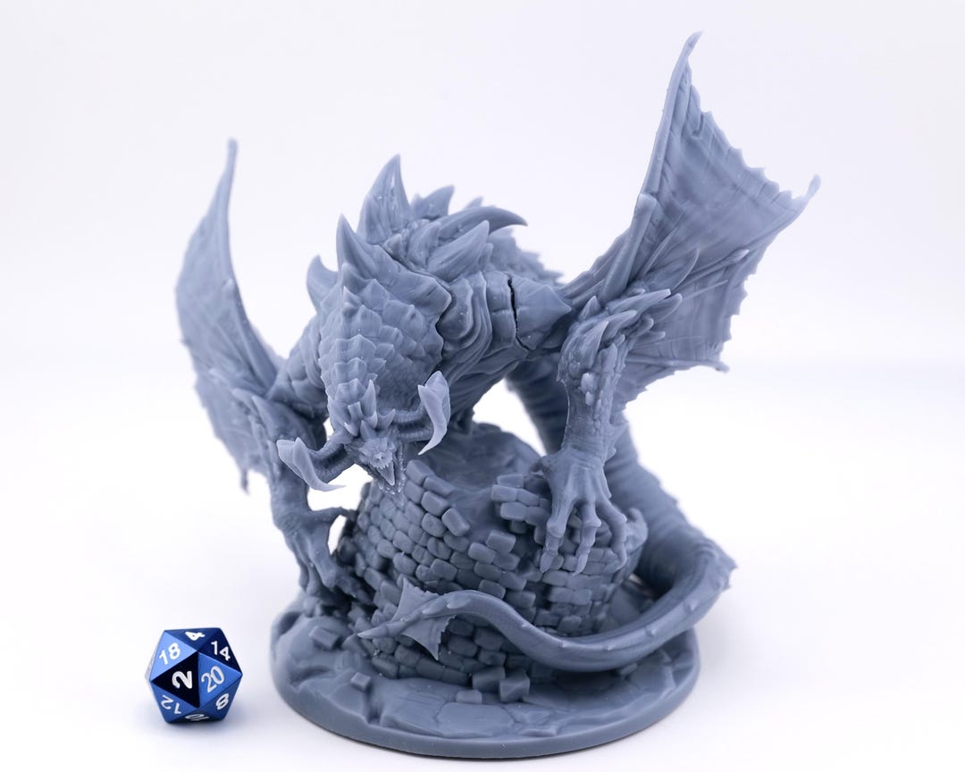 Corrupted Wyvern 3D Printed Tabletop RPG Mini UNPAINTED - Etsy