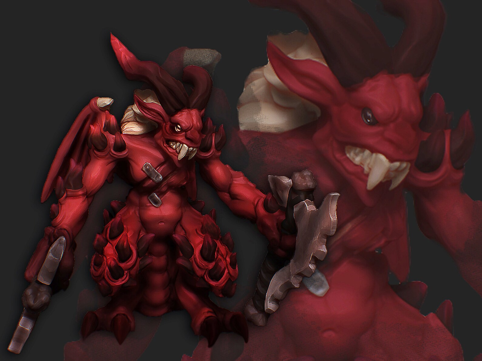 Demi-fiend Demon 3D Printed Tabletop RPG Minis - Etsy