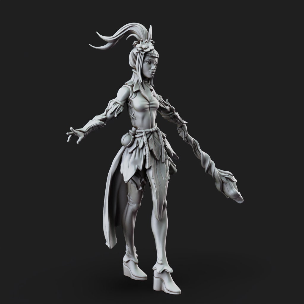 Spring Eladrin Fey 3D Printed Tabletop RPG Mini - Etsy