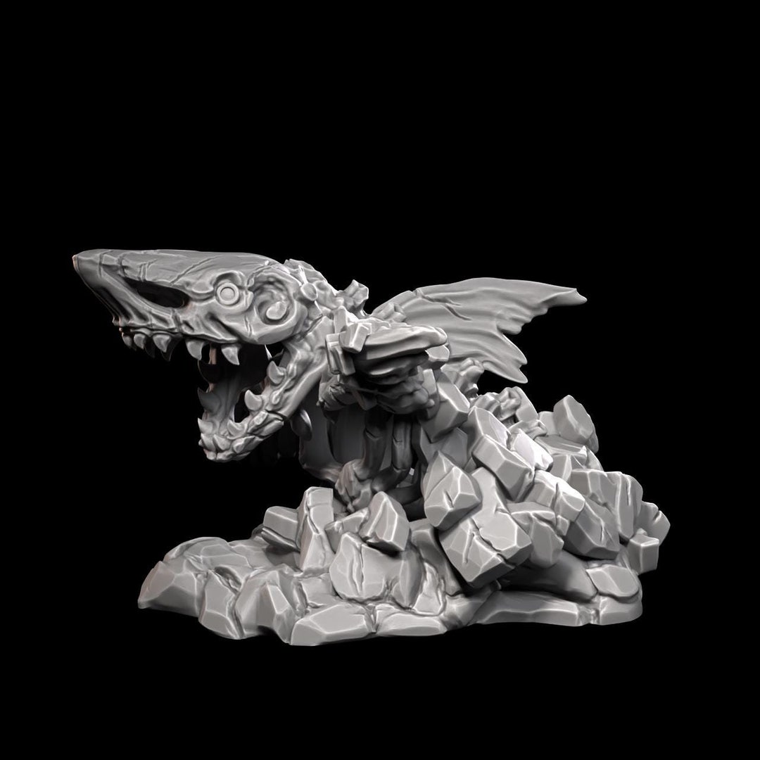 Stone Shark Elemental Monster 3D Printed Tabletop RPG Mini UNPAINTED - Etsy
