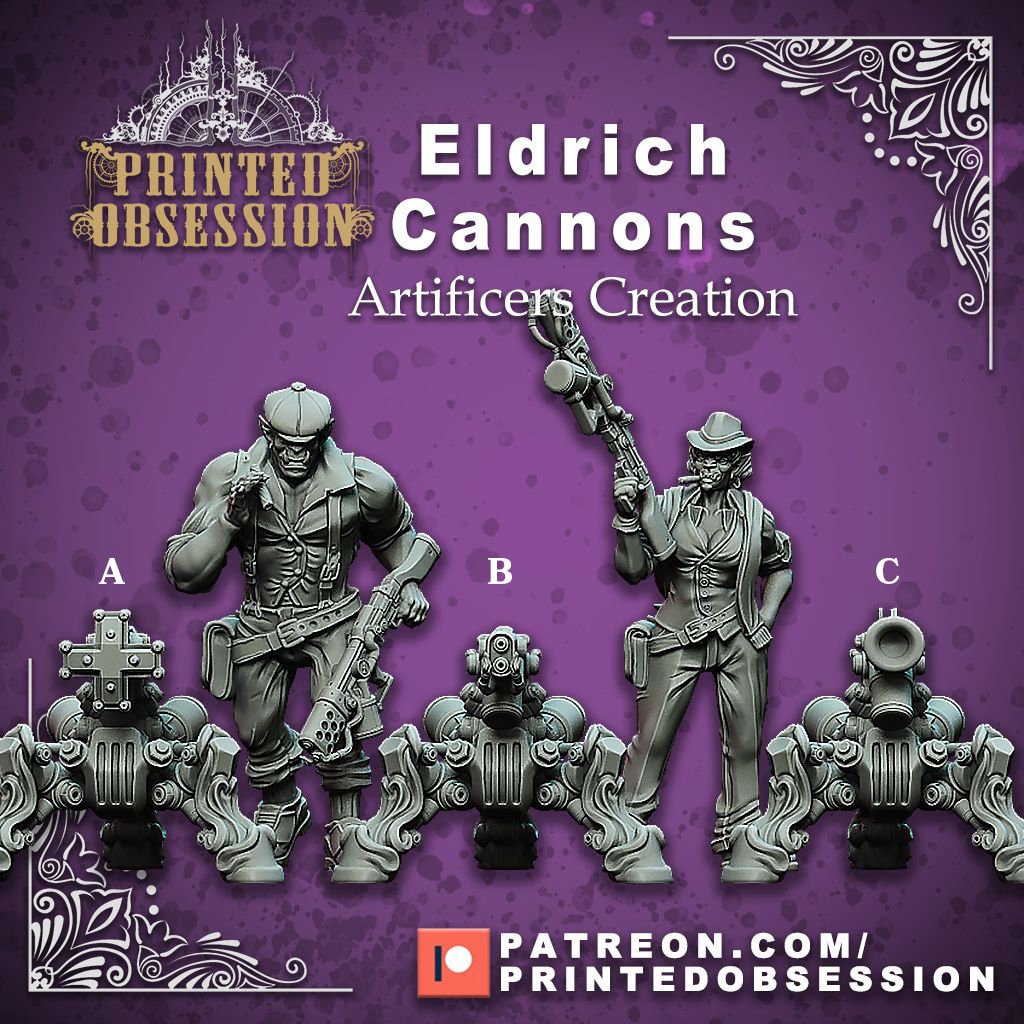 Eldrich Cannon Artificer 3D Printed Tabletop RPG Scatter - Etsy