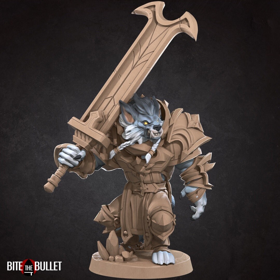 Worgen Warrior 3D Printed Tabletop RPG Mini UNPAINTED - Etsy