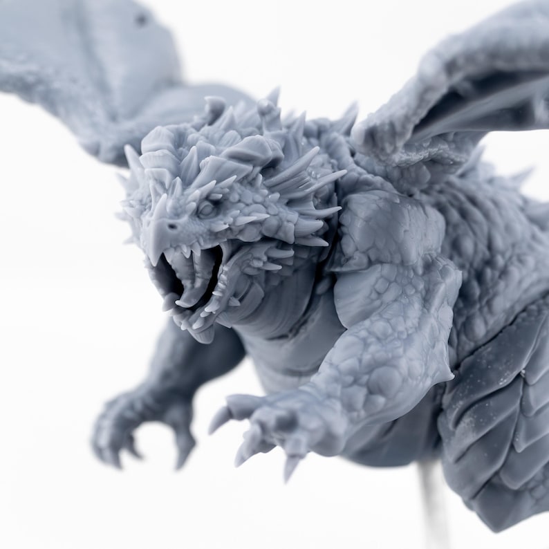 Chonky Dragon Themberchaud 3D Printed Tabletop RPG Mini UNPAINTED - Etsy