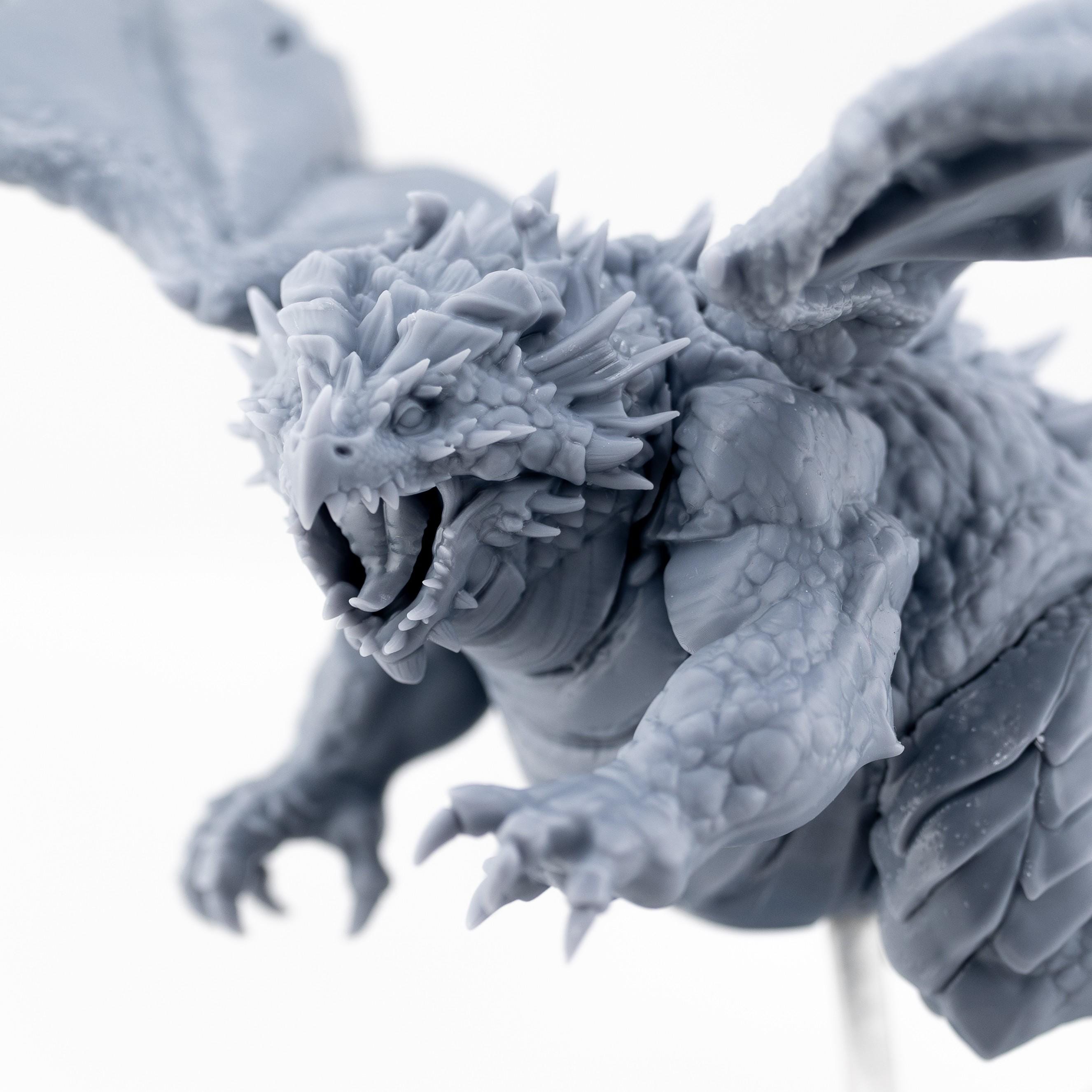 Chonky Dragon Themberchaud 3D Printed Tabletop RPG Mini UNPAINTED - Etsy