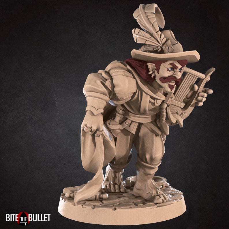 Halfling Bard 3D Printed Tabletop RPG Mini UNPAINTED - Etsy
