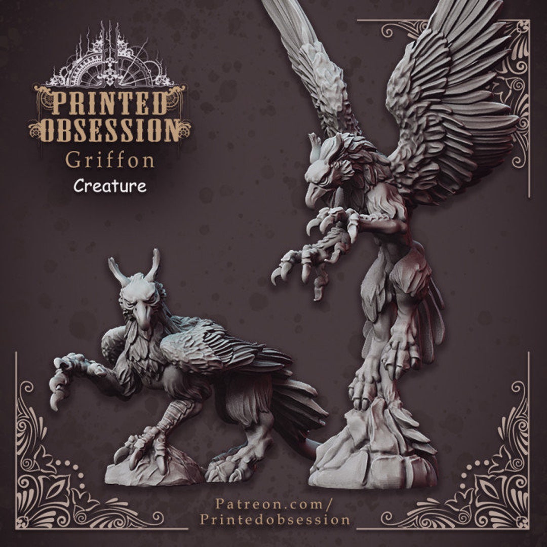 Griffon 3D Printed Tabletop RPG Mini UNPAINTED - Etsy