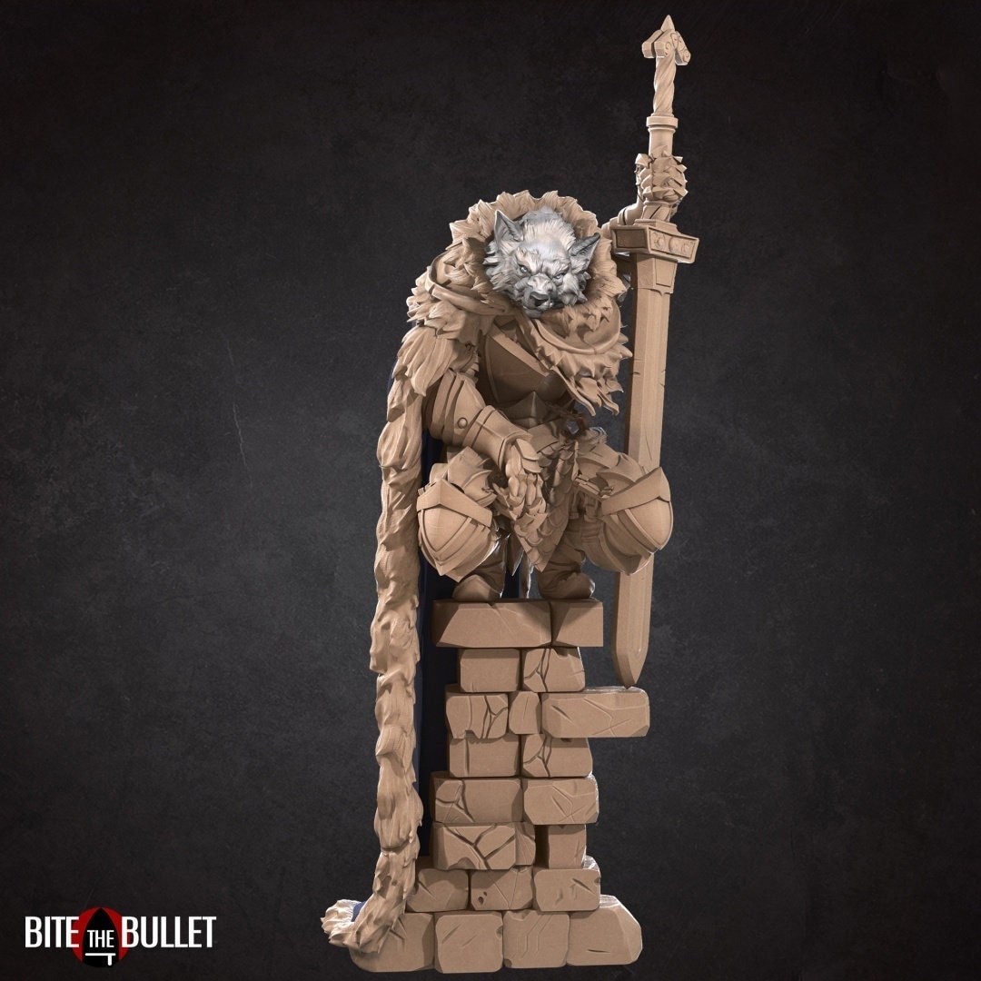 Raidd the Werewolf Guardian 3D Printed Tabletop Mini UNPAINTED - Etsy