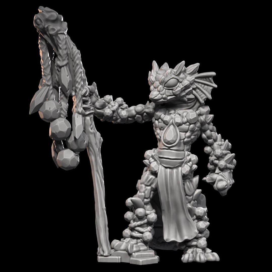 Gecko Kobold Crystal Grader 3D Printed Tabletop RPG Mini UNPAINTED - Etsy