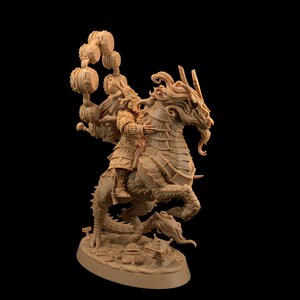 Celestial Samurai With Kirin or Komainu Mount 3D Printed Tabletop RPG ...