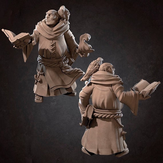 Cultist Acolyte Friar 3D Printed Tabletop RPG Minis | Etsy