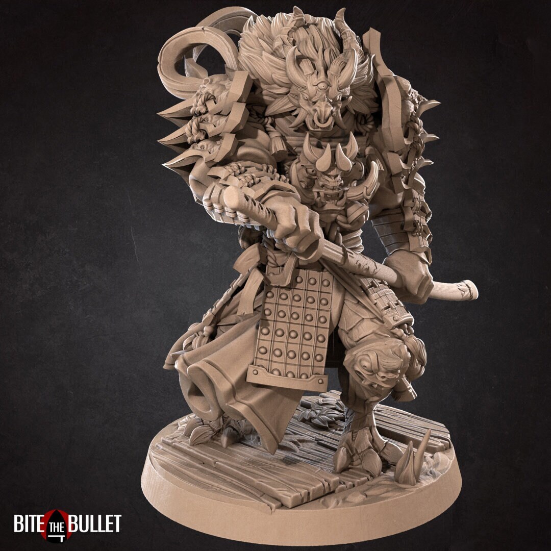 Dragonborn Samurai Ryuma 3D Printed Tabletop RPG Mini - Etsy UK