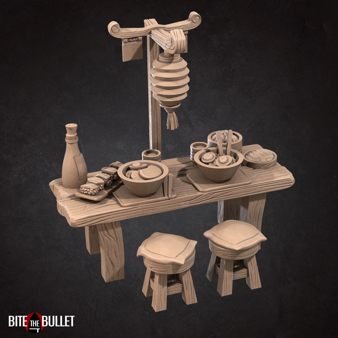 Ramen Stand Scatter 3D Printed Tabletop RPG Scenery - Etsy