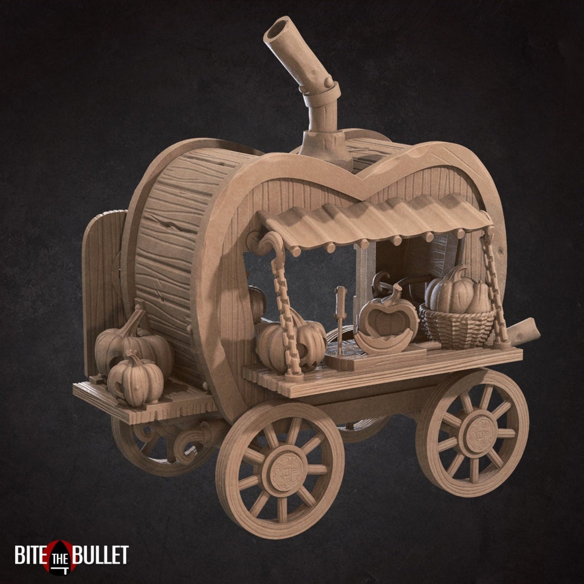 Pumpkin Cart 3D Printed Tabletop RPG Scenery UNPAINTED - Etsy