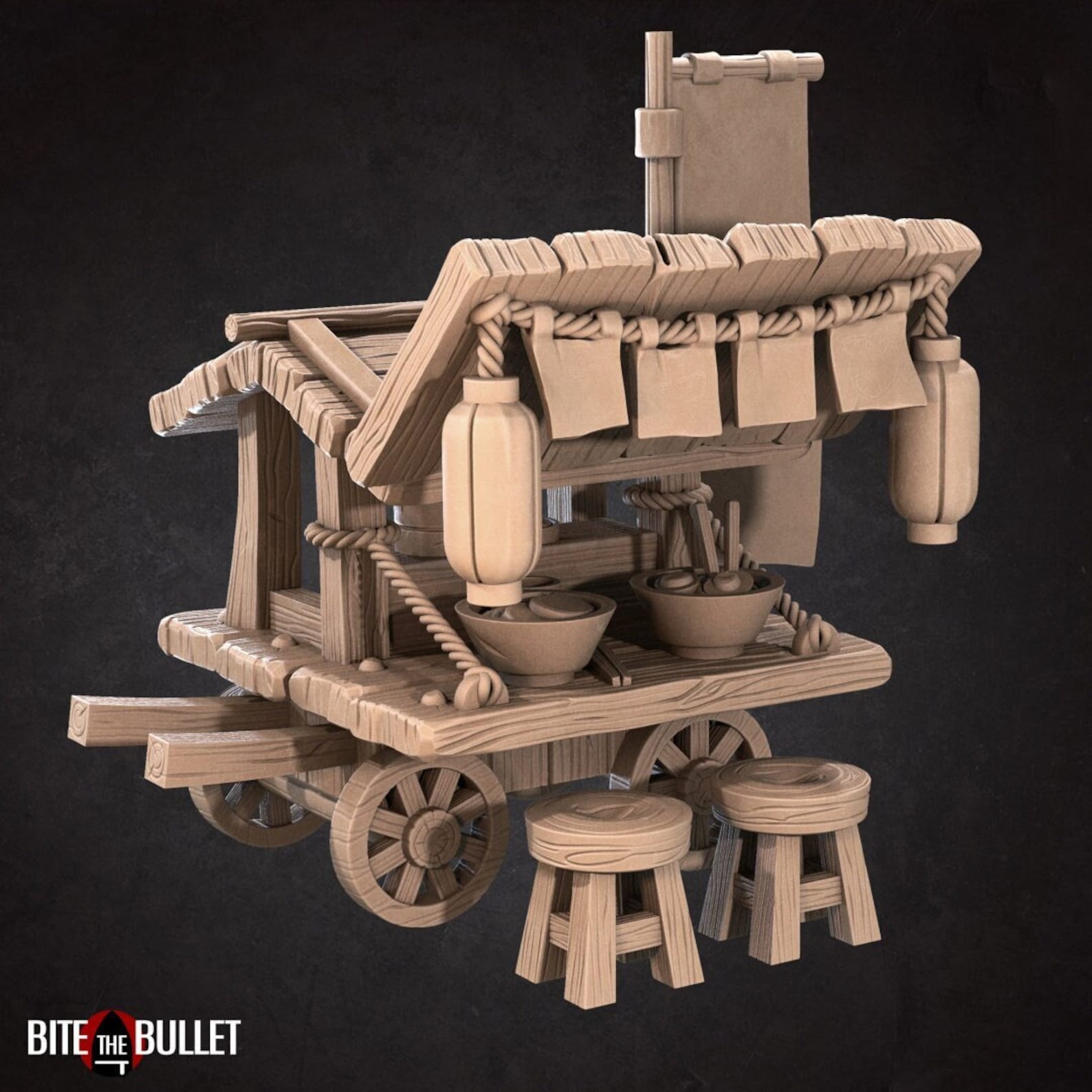 Ramen Stand Scatter 3D Printed Tabletop RPG Scenery - Etsy