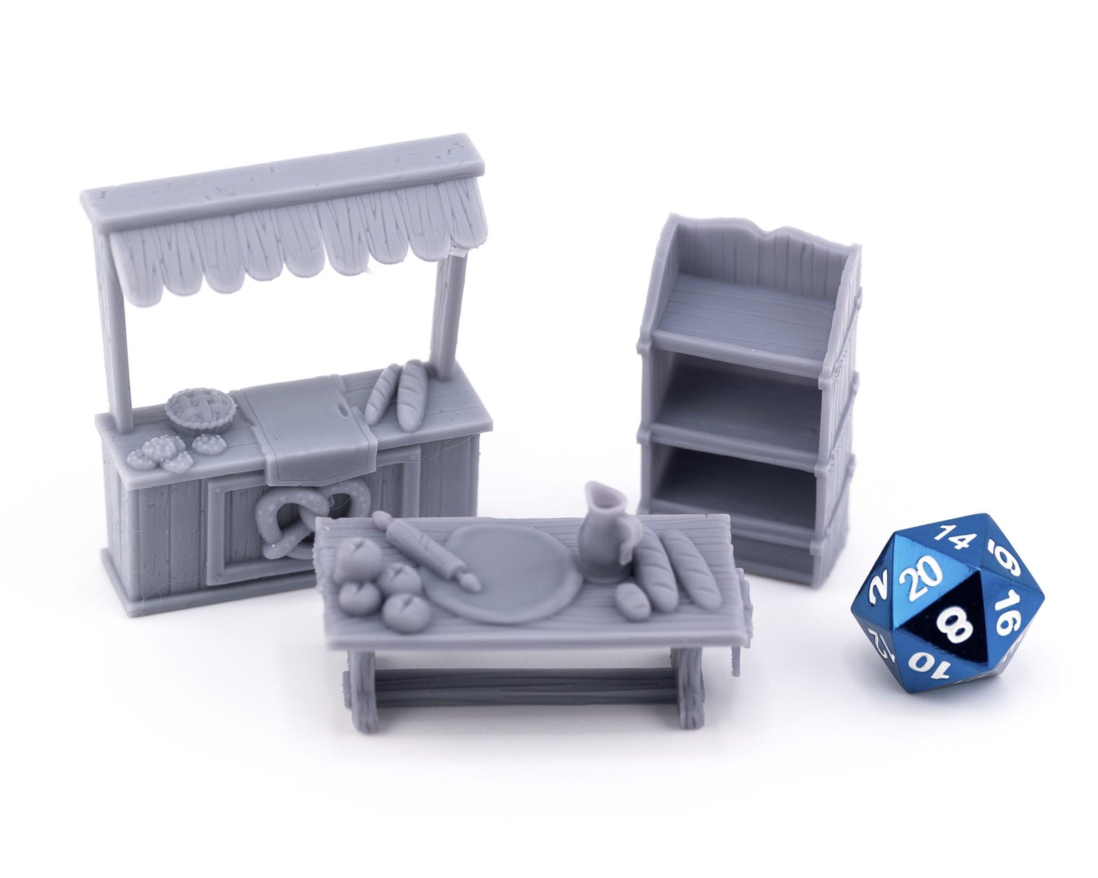 Bakery Shop Scatter 3D Printed Tabletop RPG Scenery UNPAINTED - Etsy