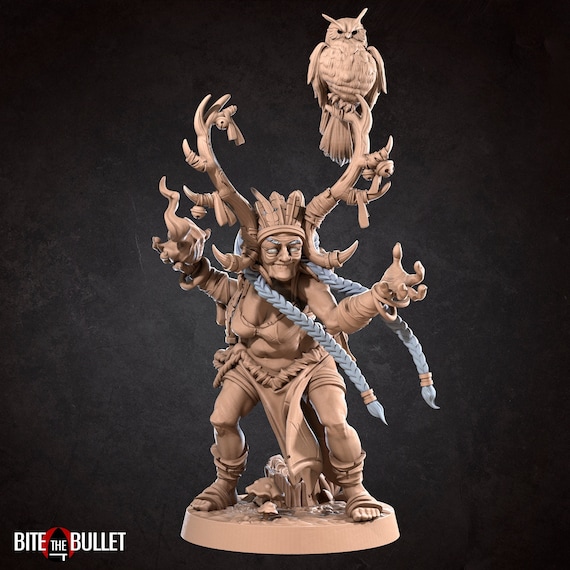Human Amazon Elder Agatha 3D Printed Tabletop RPG Mini | Etsy