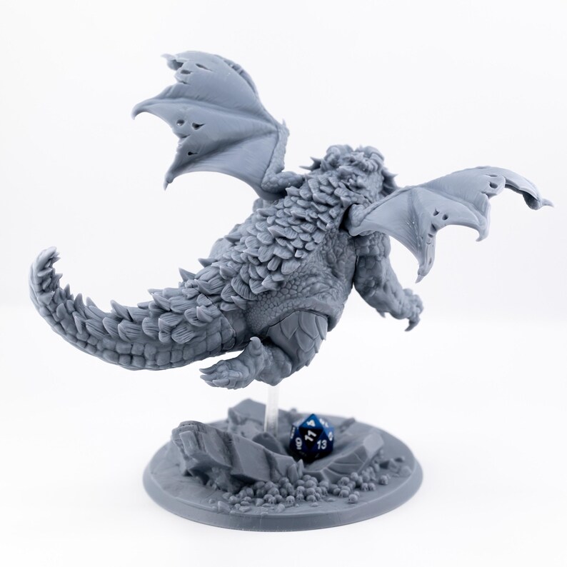 Chonky Dragon Themberchaud 3D Printed Tabletop RPG Mini UNPAINTED - Etsy