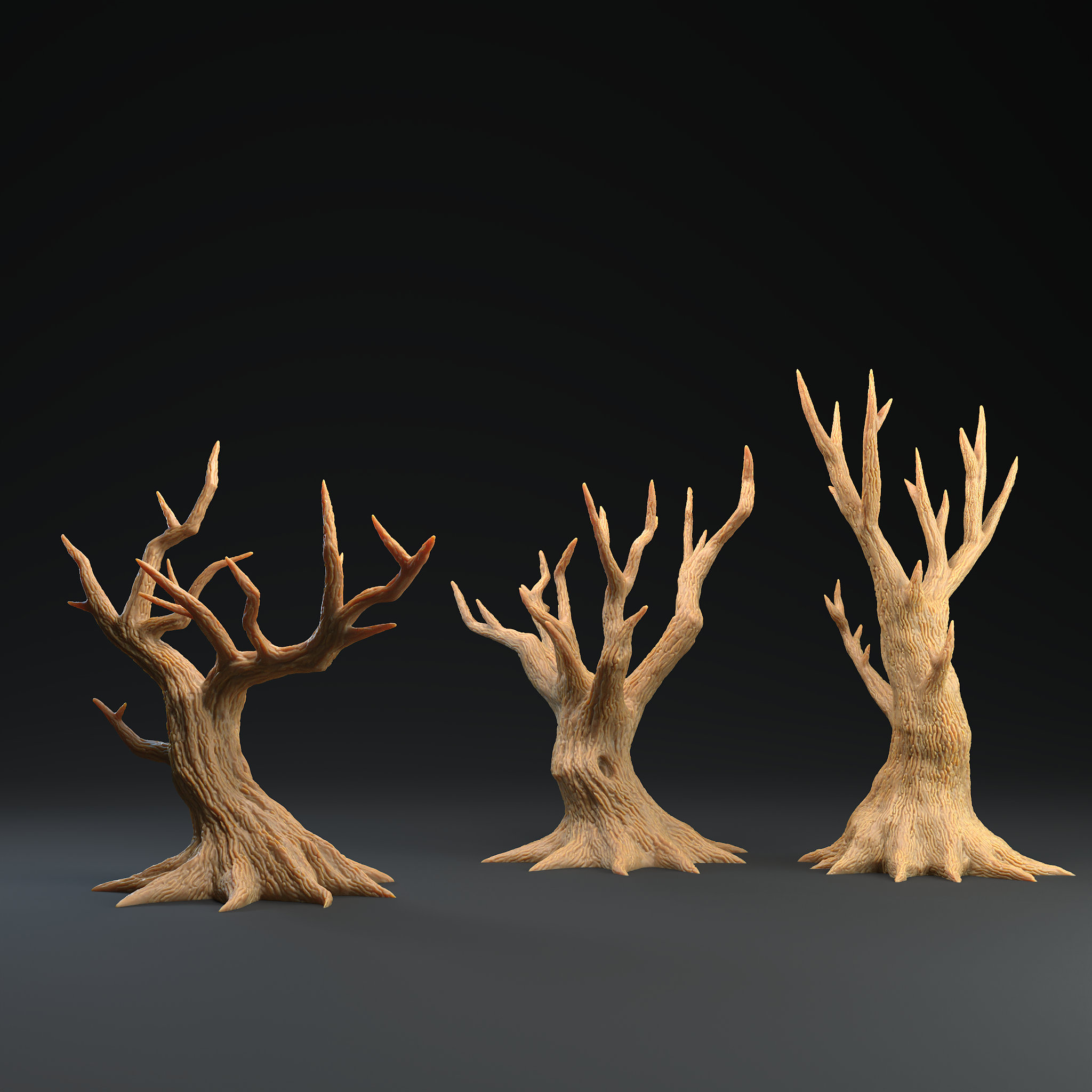 Haunted Trees 3D Printed Tabletop RPG Scatter Scenery UNPAINTED - Etsy