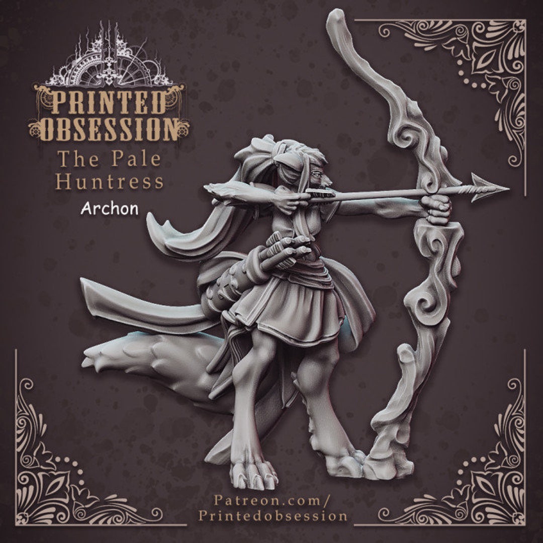 Pale Huntress 3D Printed Tabletop RPG Mini UNPAINTED - Etsy