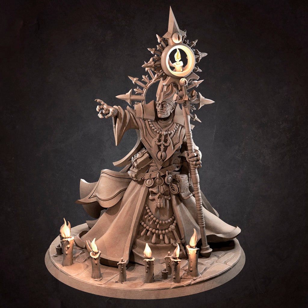 Kerioth the Corrupted Priest 3D Printed Tabletop RPG Mini | Etsy
