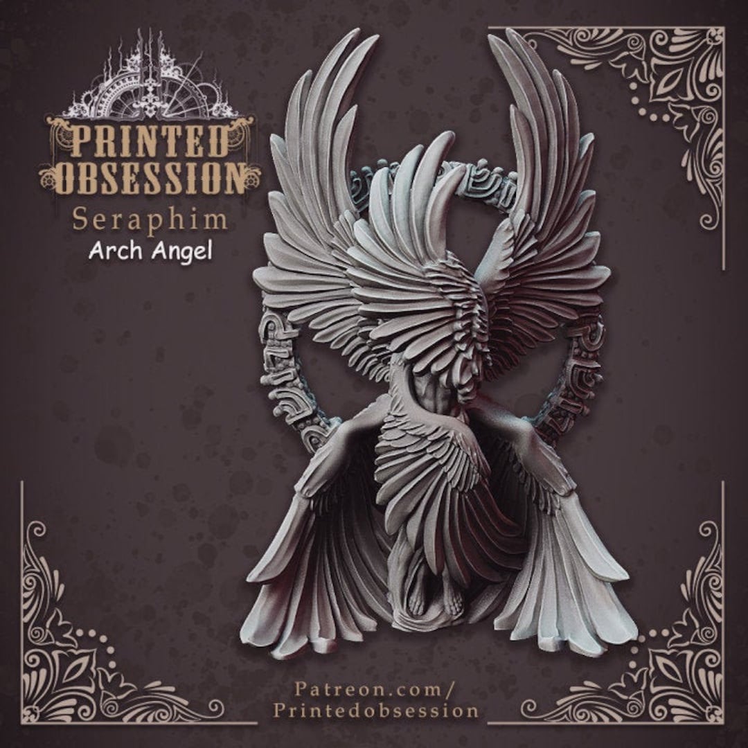Seraphim Angel 3D Printed Tabletop RPG Mini UNPAINTED - Etsy