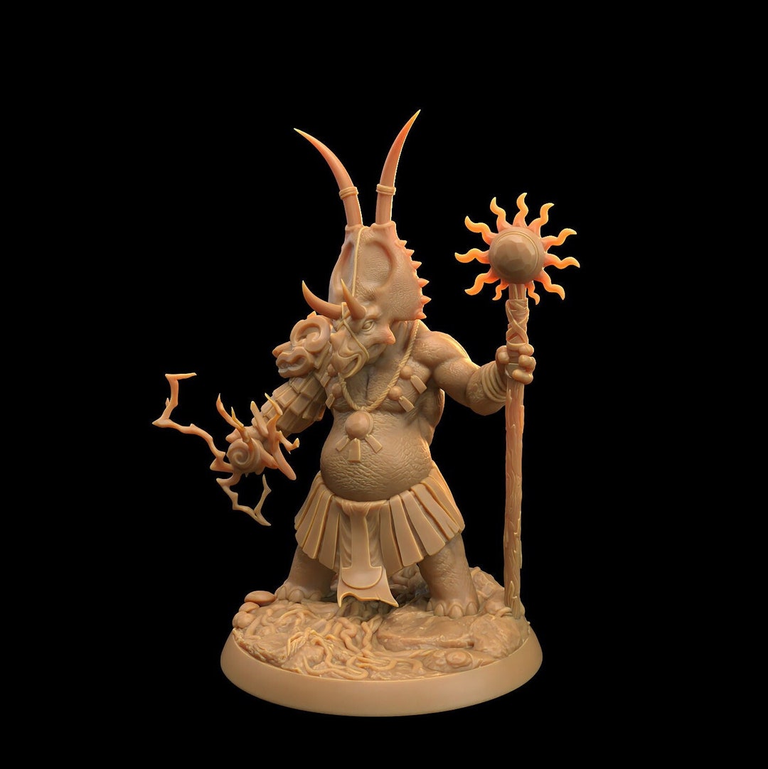 Saurial Ceratopsian 3D Printed Tabletop RPG Minis UNPAINTED - Etsy