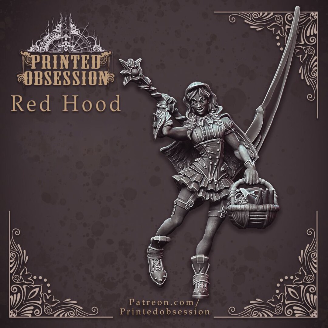 Red Hood 3D Printed Tabletop RPG Mini UNPAINTED - Etsy
