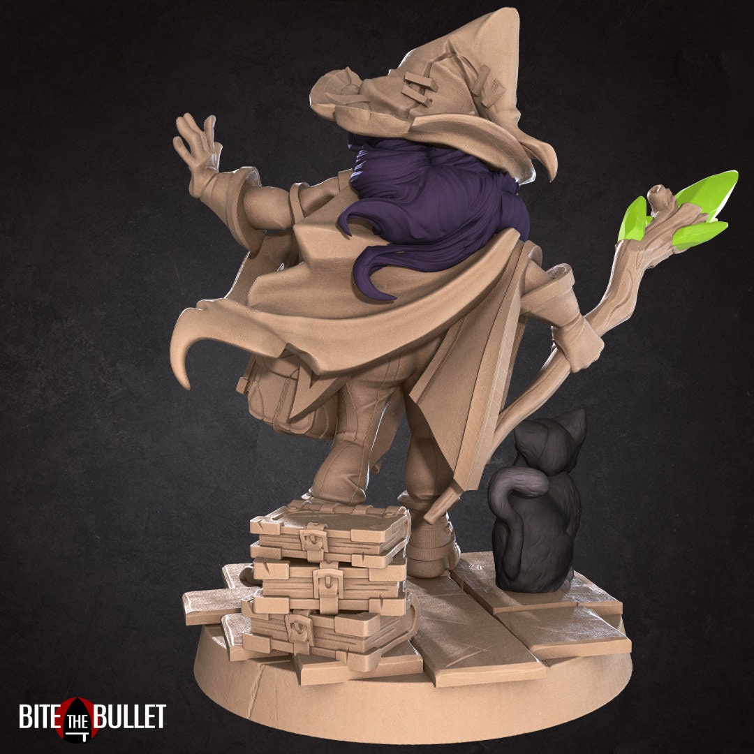Halfling Wizard 3D Printed Tabletop RPG Mini UNPAINTED - Etsy