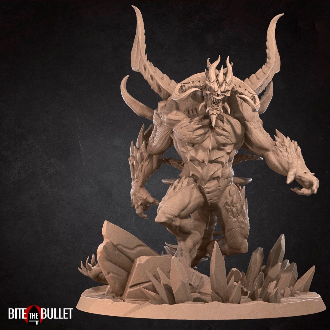 Lord of Terror Diablo Demon 3D Printed Tabletop RPG Mini - Etsy