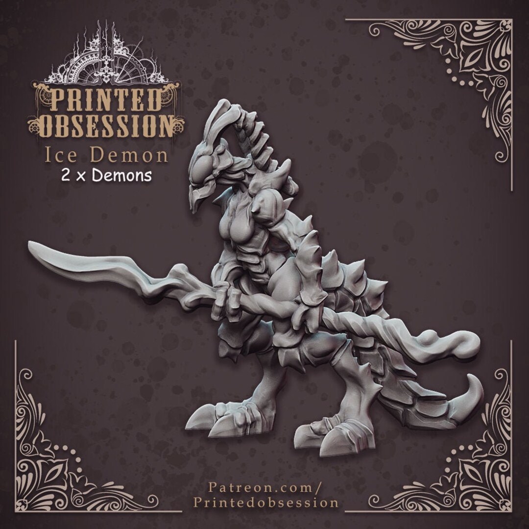 Ice Devil 3D Printed Tabletop RPG Minis UNPAINTED - Etsy
