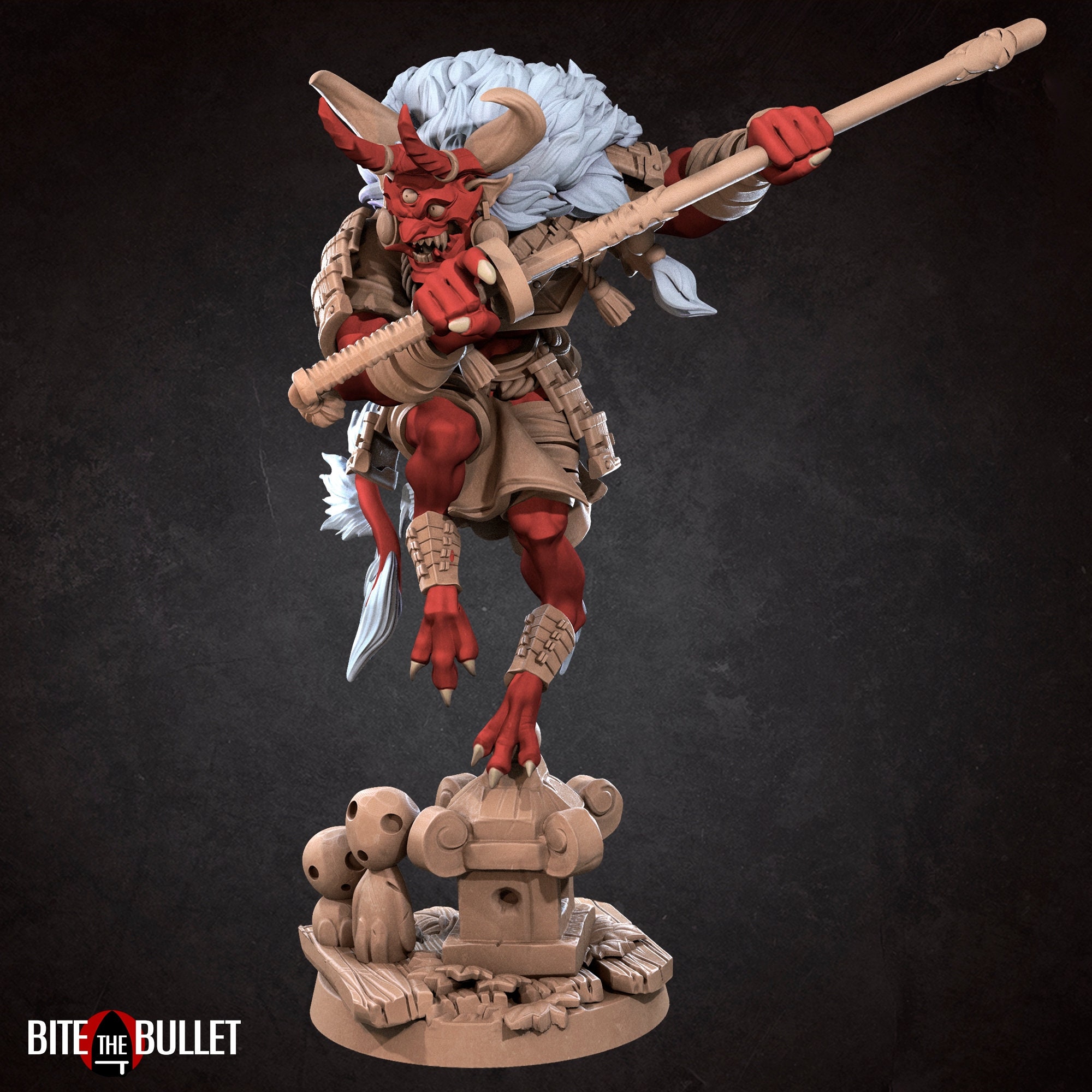 Oni Samurai 3D Printed Tabletop RPG Mini - Etsy