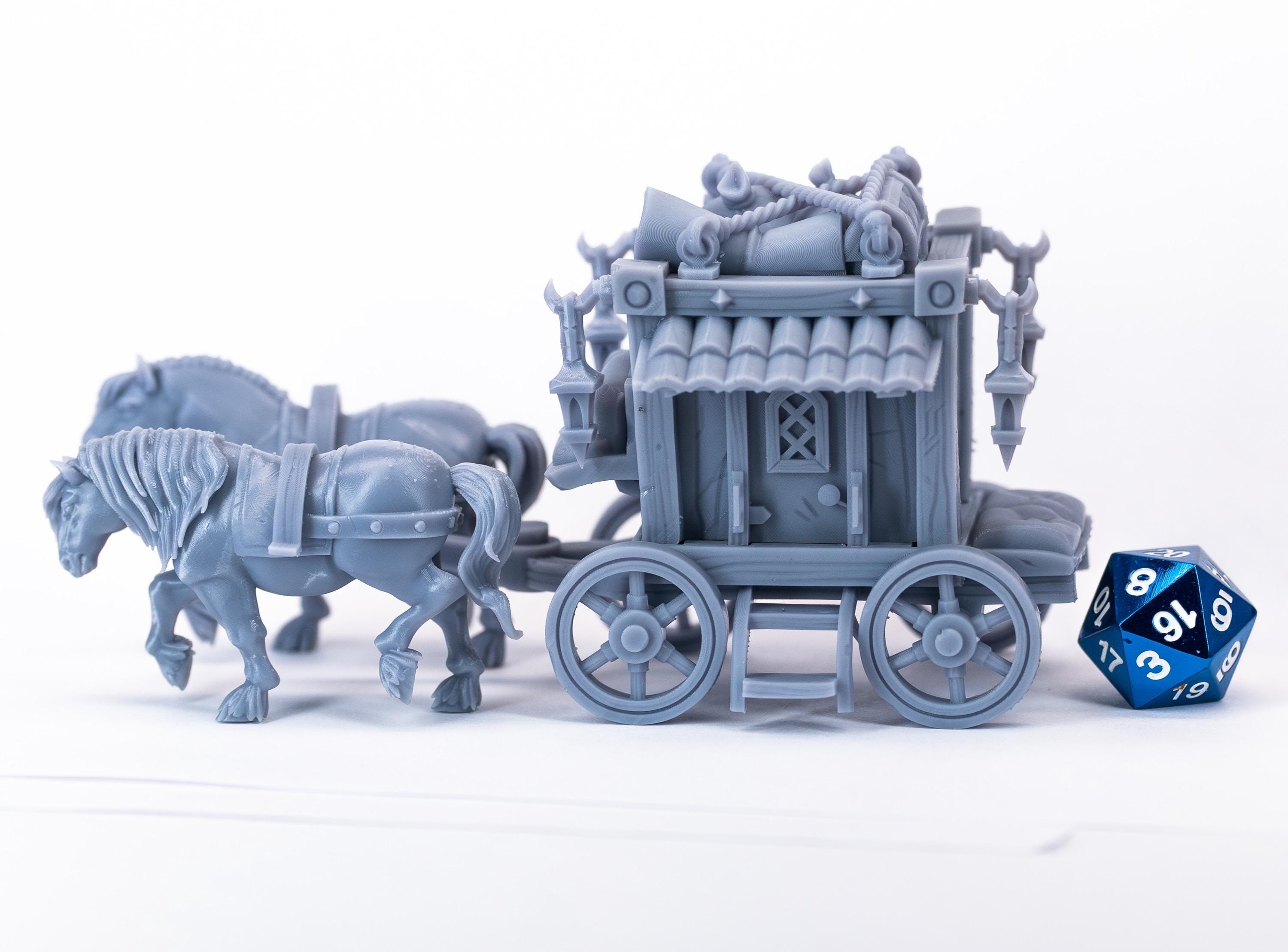 Horse Carriage Scatter 3D Printed Tabletop RPG Scenery UNPAINTED - Etsy UK