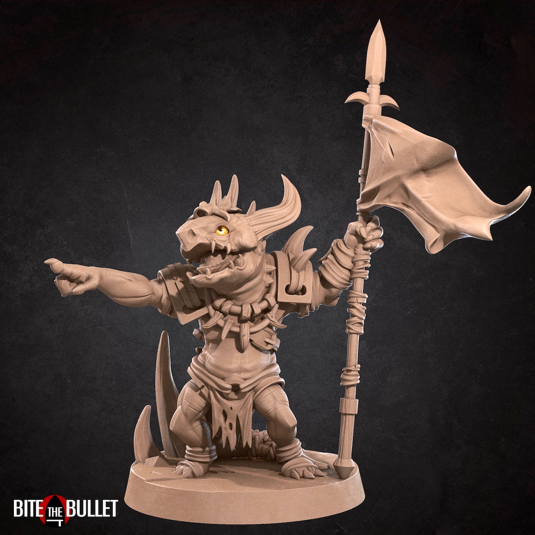 Kobold Squad Leader 3D Printed Tabletop RPG Mini - Etsy