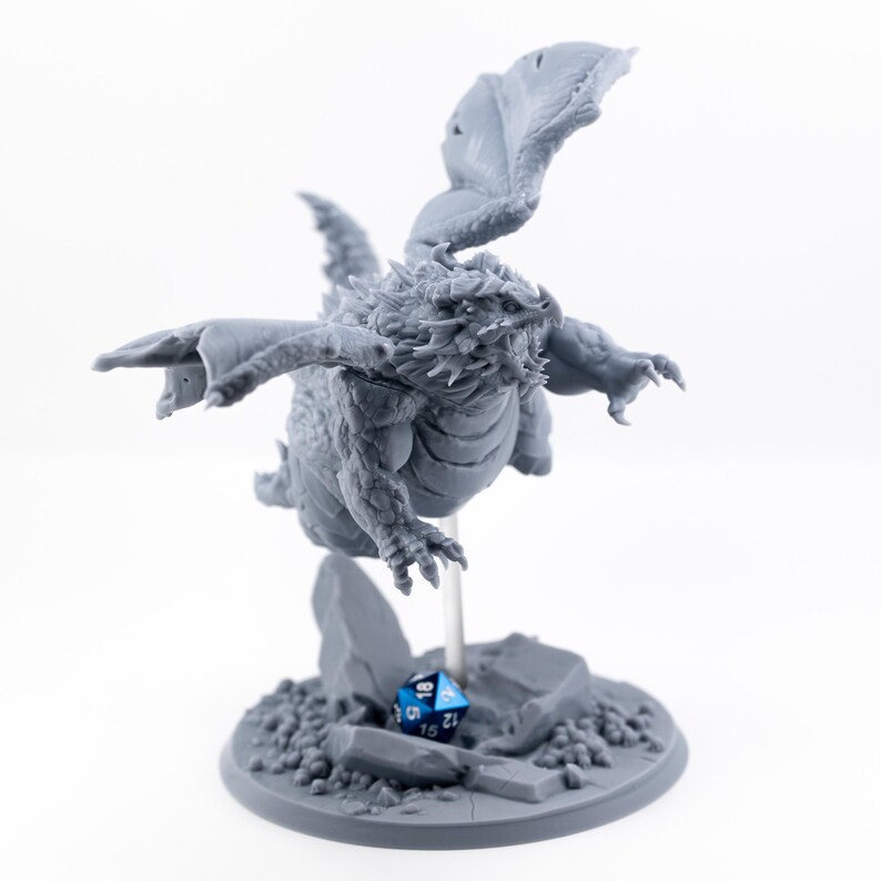 Chonky Dragon Themberchaud 3D Printed Tabletop RPG Mini UNPAINTED - Etsy