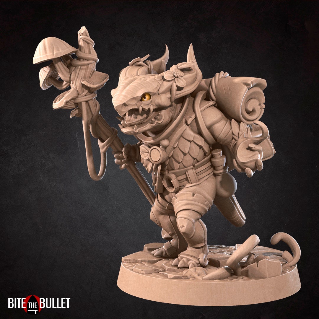 Kobold Druid 3D Printed Tabletop RPG Mini - Etsy