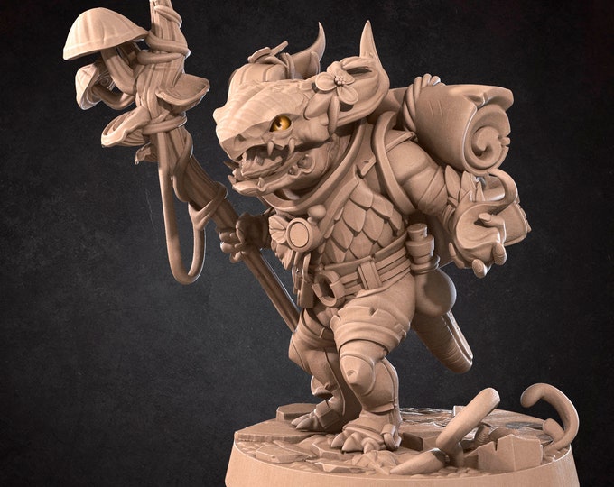 Kobold Druid 3D Printed Tabletop RPG Mini - Etsy